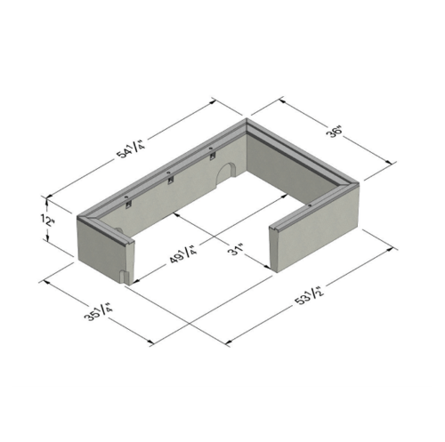 CARSON 1000315 B3048BOX 30-1/4X48-1/4 BOX H20 *LID SOLD SEPARATELY ...
